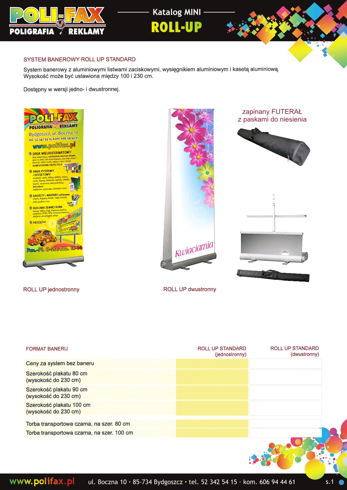 Roll-up reklamowy - Bydgoszcz - Poli-Fax